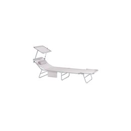 sobuy Klappbares Sonnenliegen-Set f&uuml;r 2 Personen Beige 215x72x90cm Modern