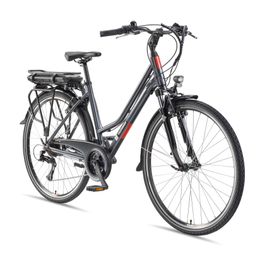 Telefunken Trekking E-Bike Elektrofahrrad 28 Zoll 21-Gang Kettenschaltung Heckmotor 250W 536,5Wh Akku Pedelec XT485 Damen