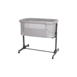 Kikkaboo Beistellbett Noah verstellbar R&auml;der Anti Reflux eine Seite zum &Ouml;ffnen Farbe grau/schwarz