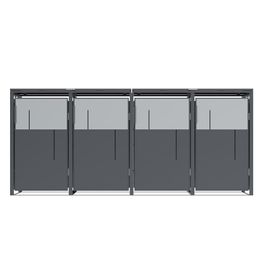 WESTMANN M&uuml;lltonnenbox Tonus 4 4 x 240L Anthrazit 80x265x116cm