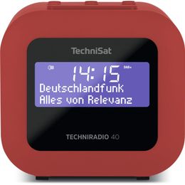 Technisat TECHNIRADIO 40 DAB+ Radiowecker mit Sleeptimer und Snooze rot rot
