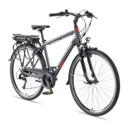 Telefunken Trekking E-Bike Elektrofahrrad 28 Zoll 21-Gang Kettenschaltung Heckmotor 250W 536,5Wh Akku Pedelec XT485 Herren