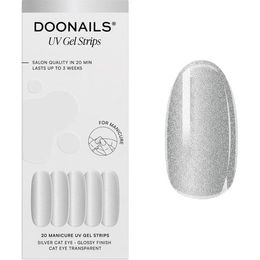Doonails UV Gel Nagelfolien, Gel Strips Silver Cat Eye