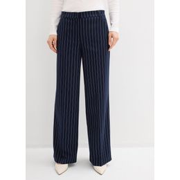 bonprix Marlenehose mit Nadelstreifen, blau, Gr.54, stillvolle Marlenehose mit Streifen