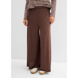 bonprix Jersey-Culotte mit weitem Bein, braun, Gr.52/54 (XXL), Luftige Culotte mit bequemem Bund., aus Modal