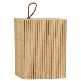 IB Laursen Schachtel mit Bambusdeckel quadratisch L7,7 x B7,7 x H10 cm, natur skandinavische Deko Online Shop