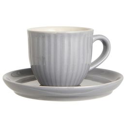 IB Laursen Tasse mit Untertasse Mynte 7 cm, &Oslash; 14 cm, French Grey skandinavische Deko Online Shop
