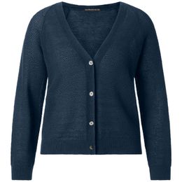 Les Racines du Ciel Damen-Strickjacke gekn&ouml;pft S Blau
