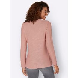 WITT Damen Langarm-Pullover mit asymmetrischem Saum, ros&eacute;, Gr&ouml;&szlig;e 38