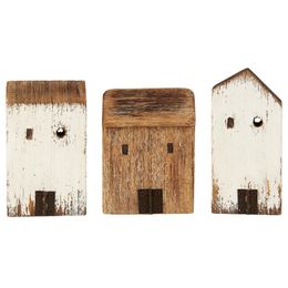 IB Laursen Kleines Holz-H&auml;user Set Nautico 9 x 4.2 x 12.5 cm skandinavische Deko Online Shop