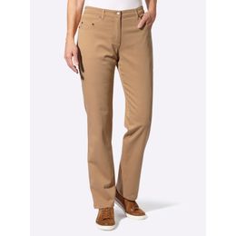 WITT Damen Jeans mit Metallpl&auml;ttchen-Deko, camel, Gr&ouml;&szlig;e 205