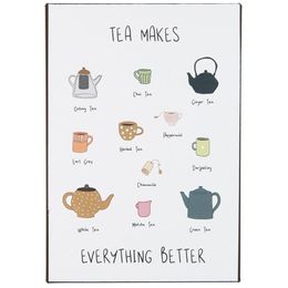 IB Laursen Metallschild Tea makes everything better 14x20 cm skandinavische Deko Online Shop
