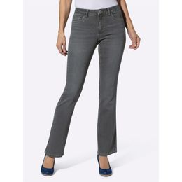 WITT Damen Jeans in formstabiler Stretch-Qualit&auml;t, grey-denim, Gr&ouml;&szlig;e 23