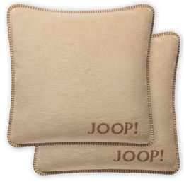 JOOP! Kissenh&uuml;lle Herren Gr&ouml;&szlig;e 50x50 dunkelbeige