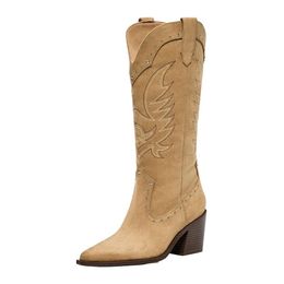 Bershka Cowboy Boots female Beige size 36