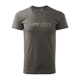 TASMANIAN TIGER TT Logo Shirt stonegrey oliv, Gr&ouml;&szlig;e M