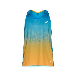 asics Funktionsshirt 'ROAD' Herren Gr&ouml;&szlig;e XXL himmelblau / goldgelb