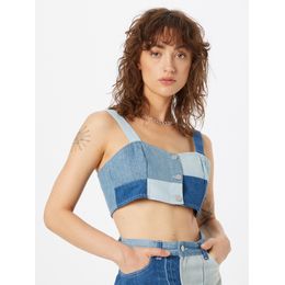 MONKI Top Damen Gr&ouml;&szlig;e M blau / blue denim / hellblau