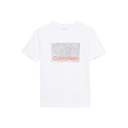 Calvin Klein Jeans T-Shirt 'PERFORATION' Jungen Gr&ouml;&szlig;e 116 rot / schwarz / wei&szlig;