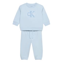 Calvin Klein Jeans Jogginganzug M&auml;dchen Gr&ouml;&szlig;e 98 royalblau / himmelblau / wei&szlig;