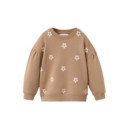 Mango Kids Sweatshirt 'SHELL' M&auml;dchen Gr&ouml;&szlig;e 86 braun / wei&szlig;