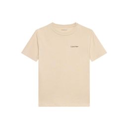Calvin Klein Jeans T-Shirt Jungen Gr&ouml;&szlig;e 104 beige / schwarz