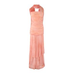 Trendyol Kleid mit Schal Damen Gr&ouml;&szlig;e 38 orange / pink / rot Sommerkleid