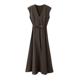 Mango Kleid 'RAMONE' Damen Gr&ouml;&szlig;e 42 dunkelbraun Winterkleid