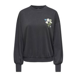 Only Sweatshirt 'ONLBROOKE' Damen Gr&ouml;&szlig;e L hellblau / schwarz / wei&szlig;