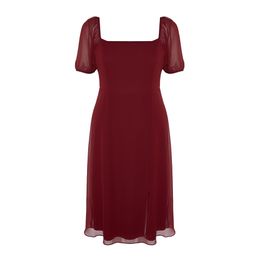 Trendyol Curve Kleid Damen Gr&ouml;&szlig;e 44 dunkelrot Sommerkleid