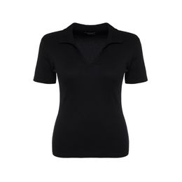Trendyol Curve Poloshirt Damen Gr&ouml;&szlig;e 4XL schwarz