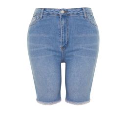 Trendyol Curve Shorts Damen Gr&ouml;&szlig;e 34 blue denim