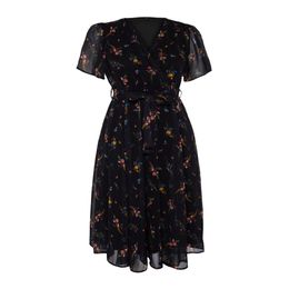 Trendyol Curve Kleid Damen Gr&ouml;&szlig;e 44 azur / gr&uuml;n / rosa / schwarz Sommerkleid