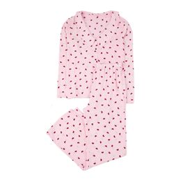 Trendyol Pyjama Damen Gr&ouml;&szlig;e L rosa / dunkelrot Winterkleid