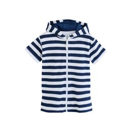 next Bademantel Jungen Gr&ouml;&szlig;e 122 navy / wei&szlig;