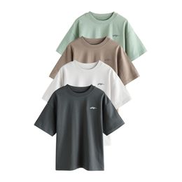 next T-Shirt Jungen Gr&ouml;&szlig;e 122 anthrazit / greige / mint / wei&szlig;