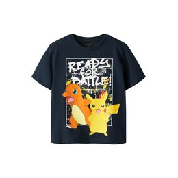 name it T-Shirt 'NMMMIHAT POKEMON' Jungen Gr&ouml;&szlig;e 122/128 navy / gelb / orange / wei&szlig;