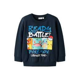 name it Sweatshirt 'NMMMUMI POKEMON' Jungen Gr&ouml;&szlig;e 122/128 navy / gelb / orange / wei&szlig;