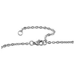 Adelia&acute;s Kette ohne Anh&auml;nger ADELIA ́S "Damen Halskette &ndash; Ankerkette aus Edelstahl mit Zirkonia 45 cm", silber, Halsketten, Damen, 45cm, Edelstahl, Sch&ouml;ne Geschenkidee zum einen besonderen Tag