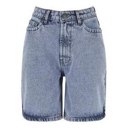 Shorts Urban Classics "Urban Classics Damen Ladies 90&lsquo;s Bermuda", Damen, Gr. 27, Normalgr&ouml;&szlig;en, tinted lightblau washed, 100% Baumwolle, unifarben, normal, Hosen Shorts