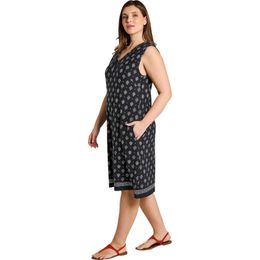 sheego Damen Jerseykleid mit Ornamentprint, in A-Linie, schwarz-ecru-bedruckt, Gr&ouml;&szlig;e 40