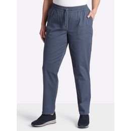 sheego Damen Chinohose, Blau, Gr. 52, Chinos, Material: Baumwolle