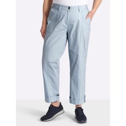 sheego Damen Hose mit Krempelfunktion, hellblau, Gr&ouml;&szlig;e 52