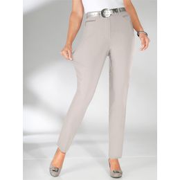 Stehmann Comfort line Damen Stretch-Hose mit Zier-Taschen vorne, stein, Gr&ouml;&szlig;e 52