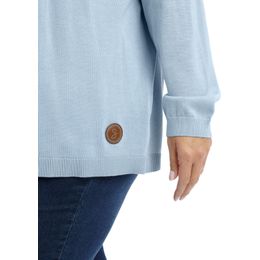 sheego Damen Strickjacke in verschlussloser Form, hellblau, Gr&ouml;&szlig;e 56/58