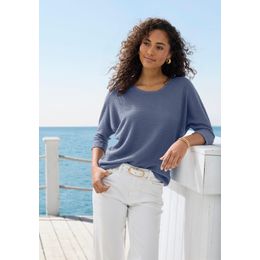 Vivance Damen 3/4-Arm-Shirt, indigo, Gr&ouml;&szlig;e 36/38