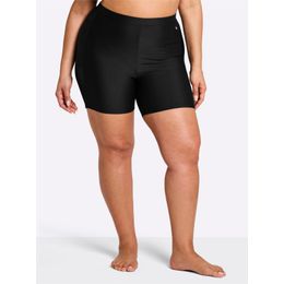 sheego Damen Badeshorts mit kleiner Tasche, schwarz, Gr&ouml;&szlig;e 56
