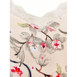 s.Oliver Damen Neglig&eacute;, rosa-gebl&uuml;mt, Gr&ouml;&szlig;e 32/34