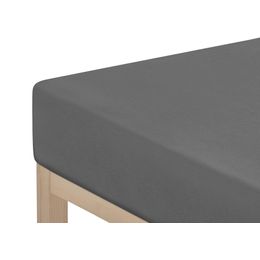 Spannbettlaken OTTO HOME, B:160cm L:200cmanthrazit, Microfaser-Jersey, Obermaterial: 100% Polyester, Bettlaken, "Topper Basic, in Gr. 90x200, 140x200