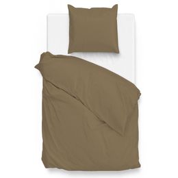 Bettw&auml;sche ZO HOME, beige, Mako-Satin, Obermaterial: 100% Baumwolle, Bettw&auml;sche, "Zohome Baumwolle Mako-Satin Bettw&auml;sche Satinado", Bettw&auml;sche aus